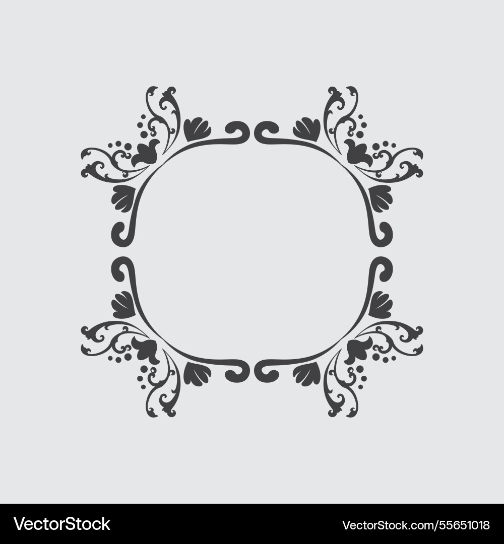 Mirror round frame design Royalty Free Vector Image
