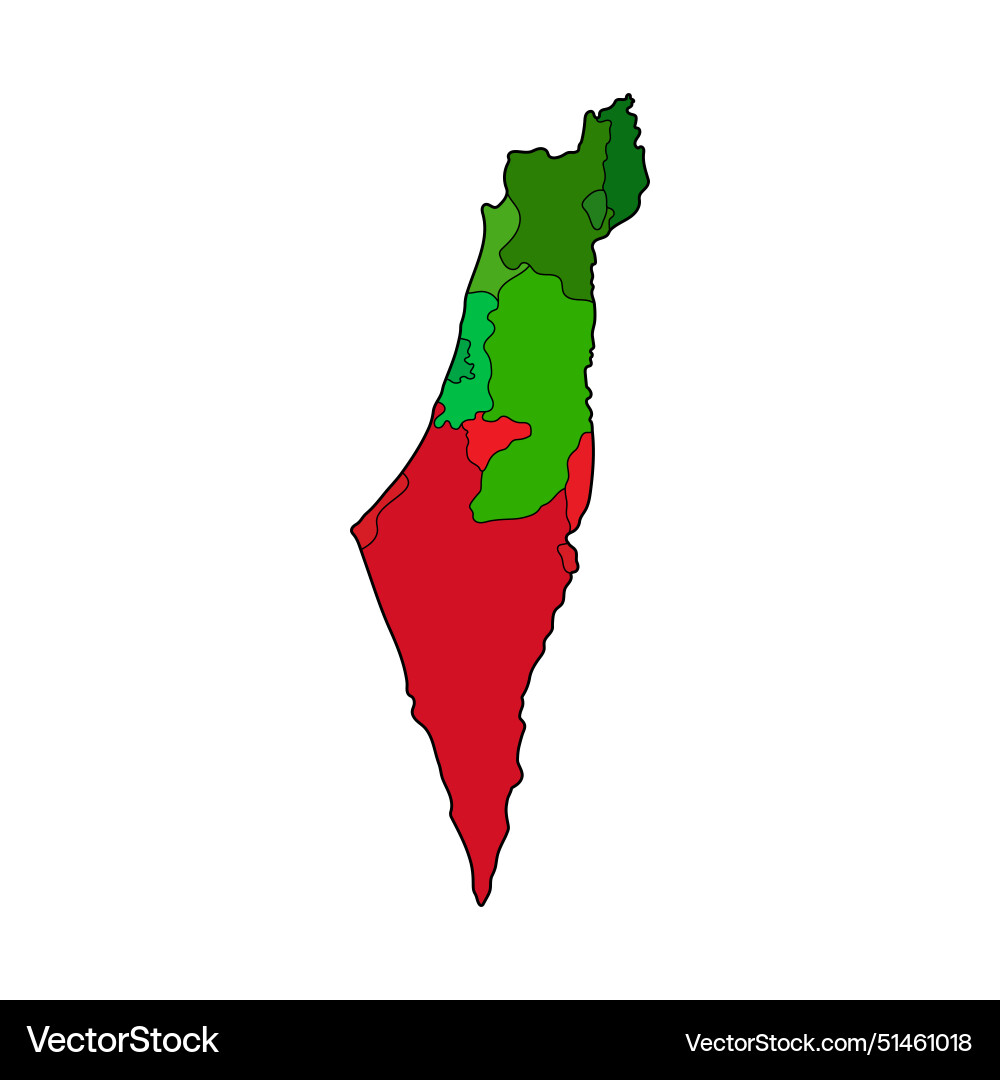 Palestine map icon flag Royalty Free Vector Image