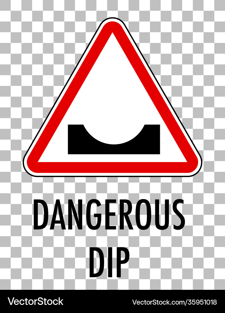Red traffic sign on transparent background Vector Image