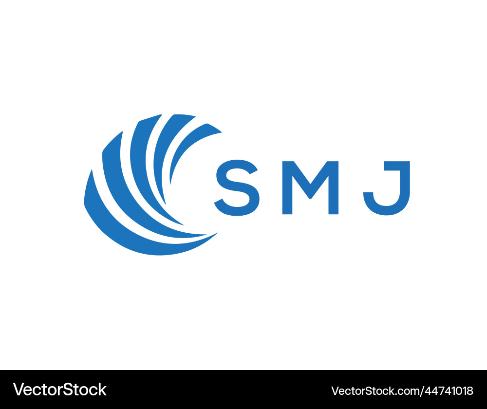 Smj letter logo design on white background Vector Image