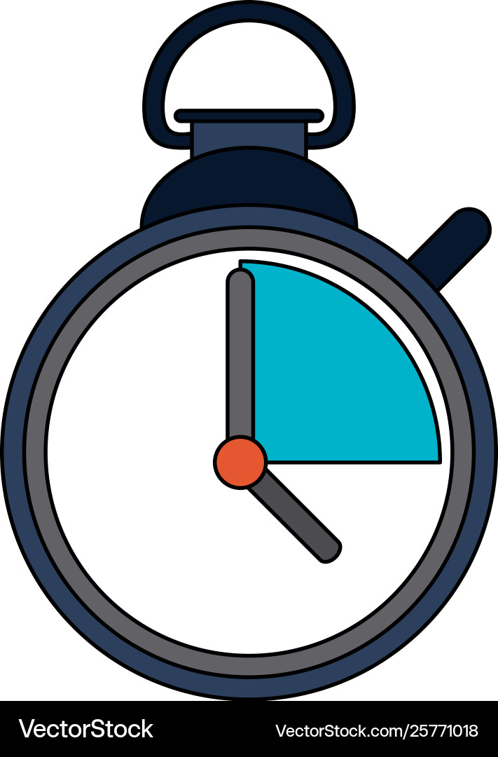 Timer chronometer symbol isolated cartoon Vector Image