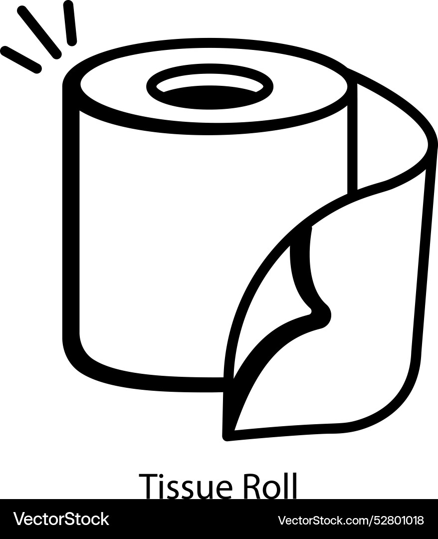 Tissue roll Royalty Free Vector Image - VectorStock