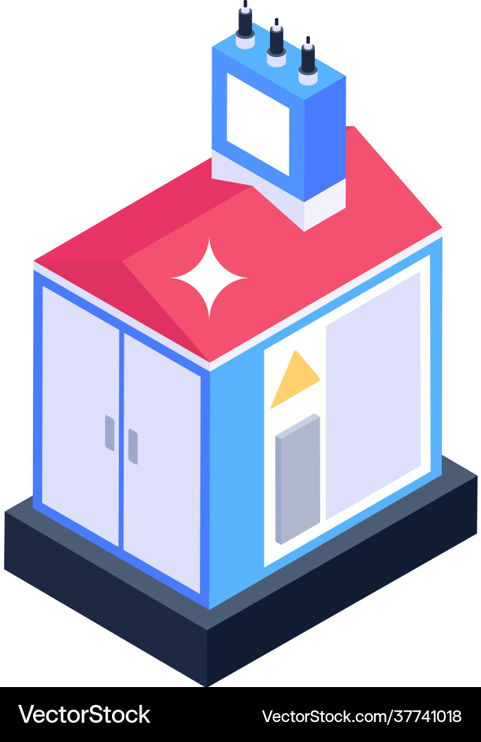 Transformer house Royalty Free Vector Image - VectorStock