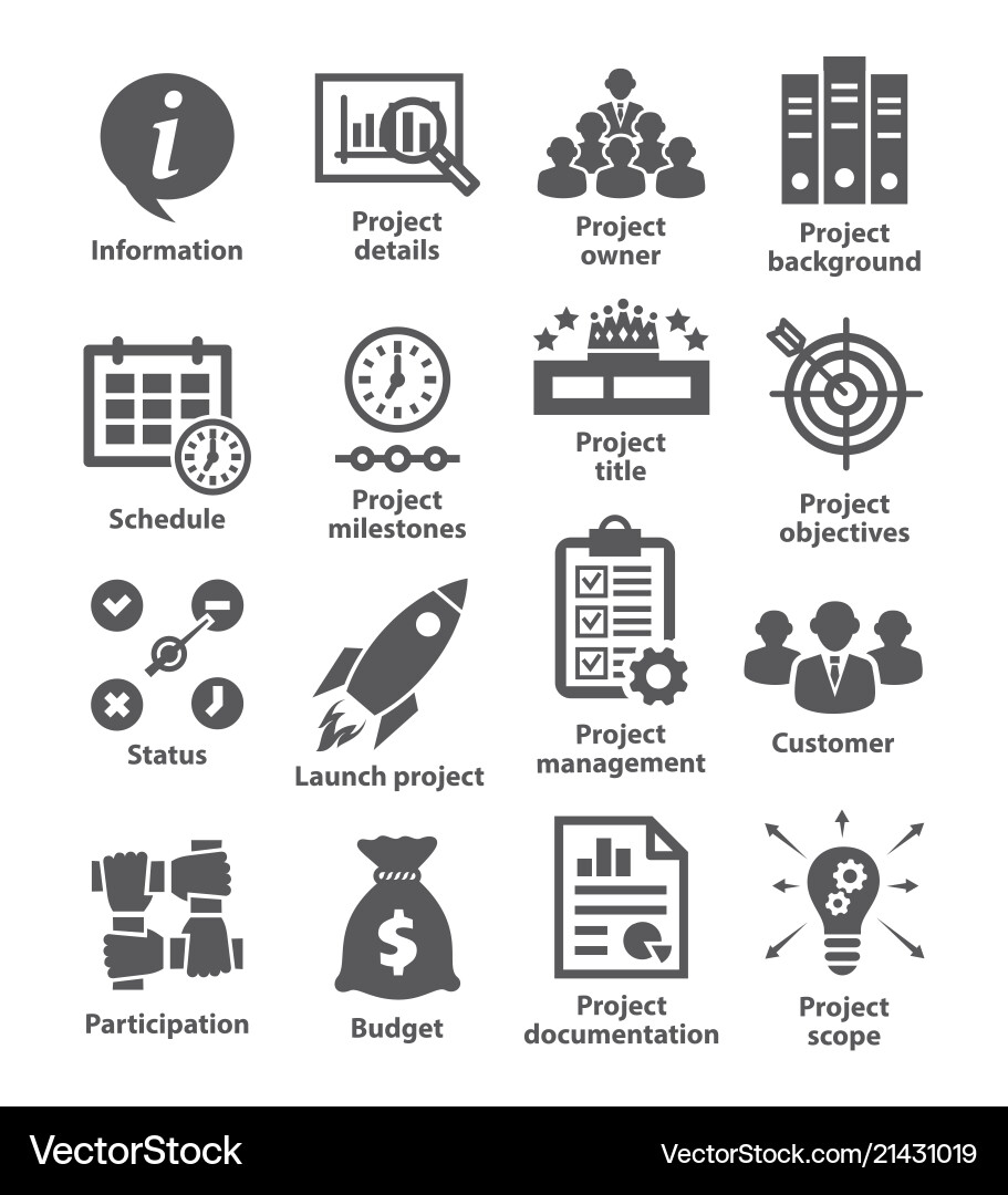 Business management icons pack 44 Royalty Free Vector Image