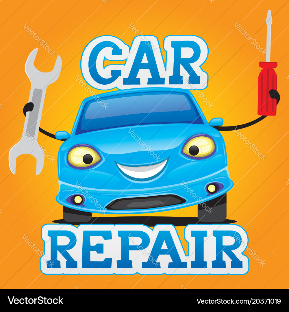 Car repair sign Royalty Free Vector Image - VectorStock