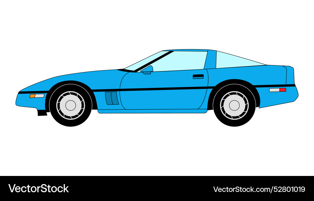 Chevrolet corvette c4 1985 Royalty Free Vector Image