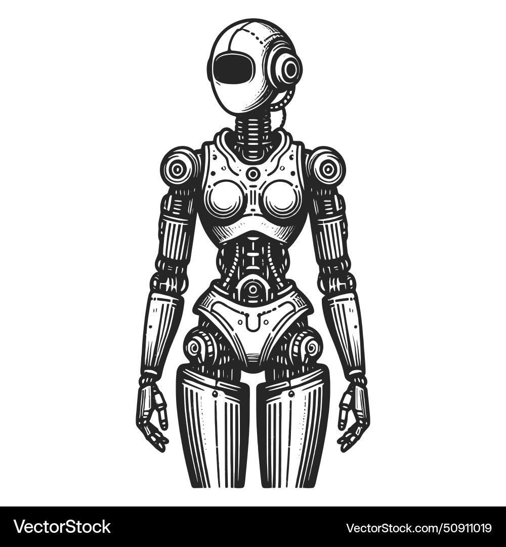 Female Robot Drawing