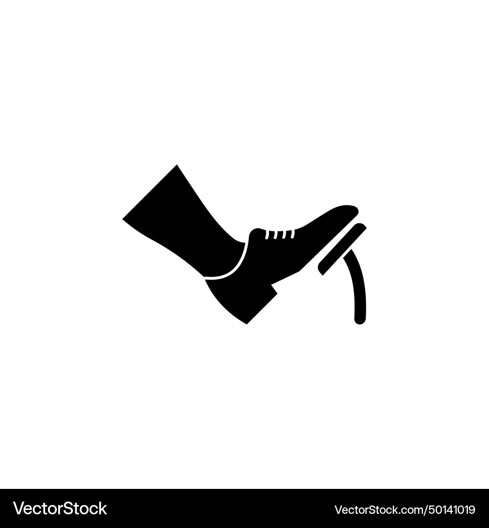 Gas pedal brake icon Royalty Free Vector Image