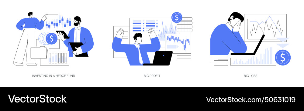 Hedge fund isolated cartoon Royalty Free Vector Image