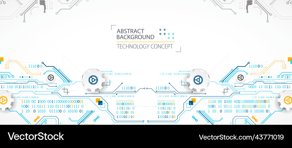 Hi-tech digital technology and engineering theme Vector Image