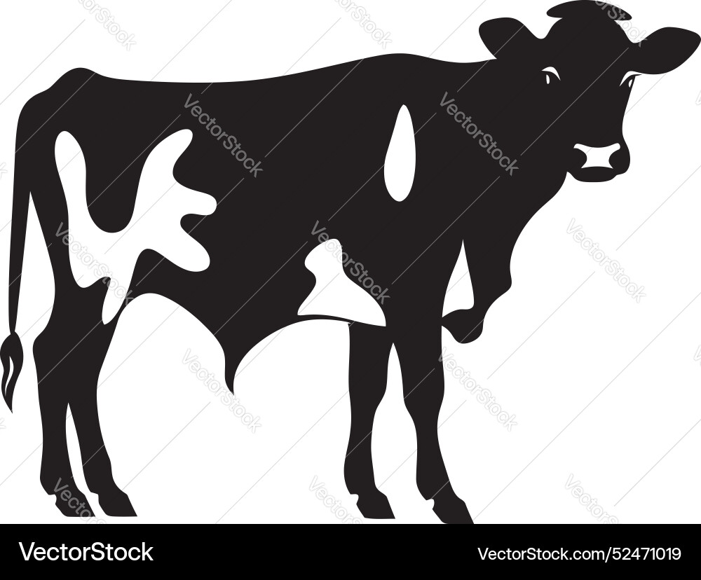 Holstein harmony cow design element for logos Vector Image