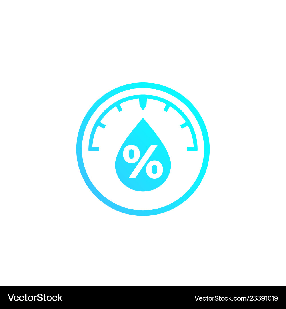 Humidity water level control icon Royalty Free Vector Image