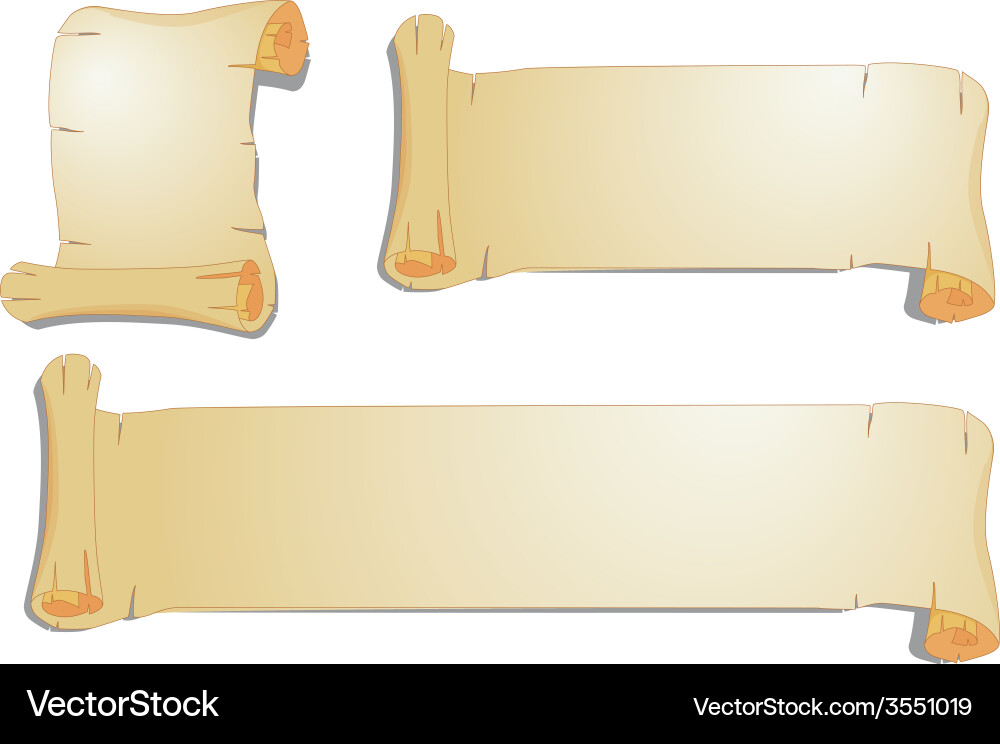 Scroll papers Royalty Free Vector Image - VectorStock