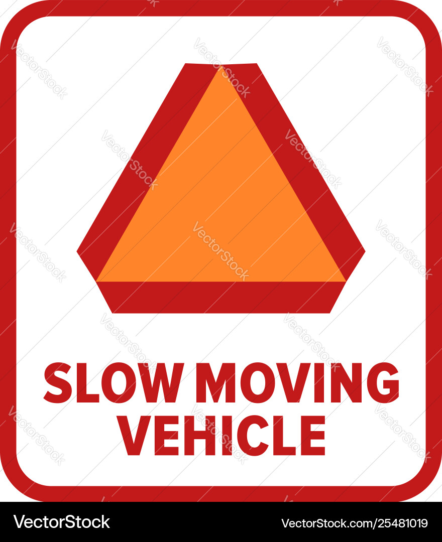 Slow Moving Vehicle Sign Vector Images (18)