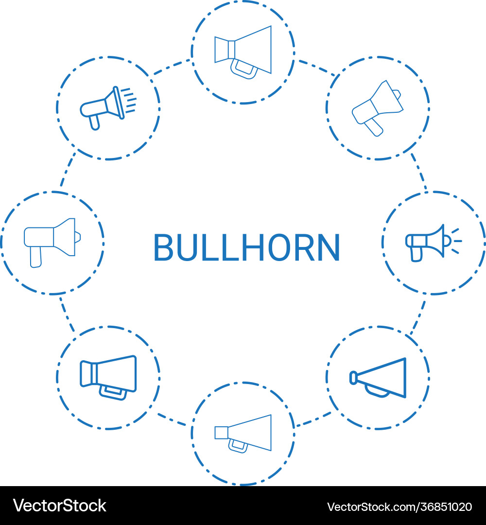 Bullhorn icons Royalty Free Vector Image - VectorStock