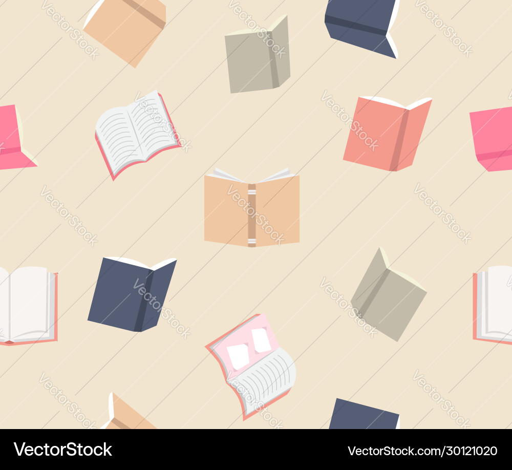 Color books seamless pattern background Royalty Free Vector