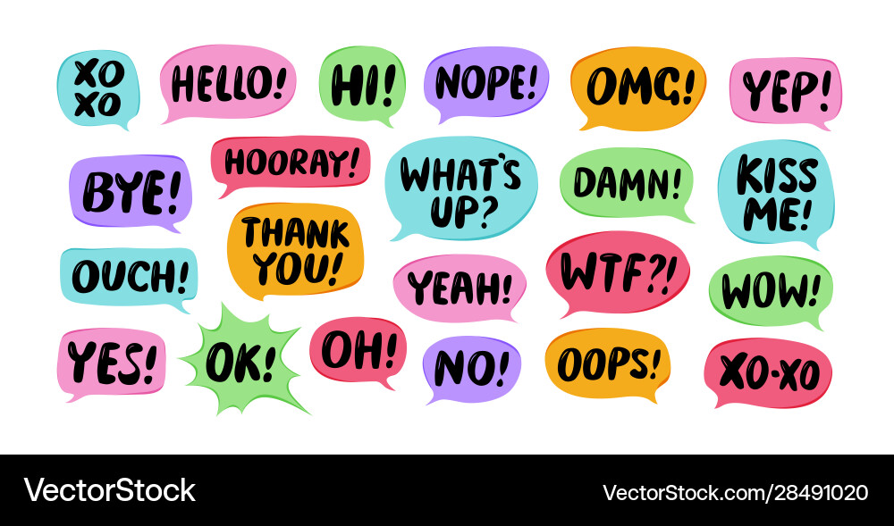 Comic Speech Bubbles - Chat & Communication Vector Image