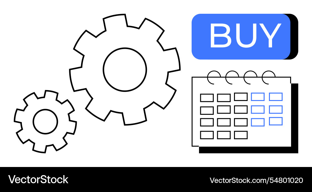 Gears working in sync with calendar and buy button
