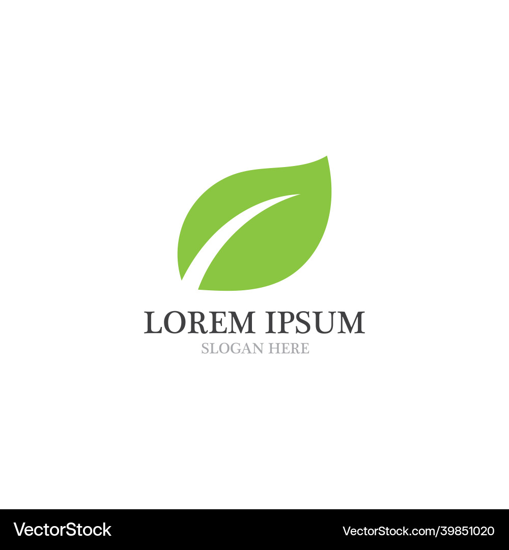 Leaf logo and icon nature Royalty Free Vector Image