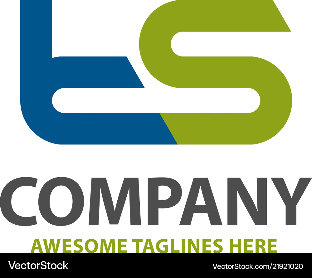 Letter ts logo design template Royalty Free Vector Image