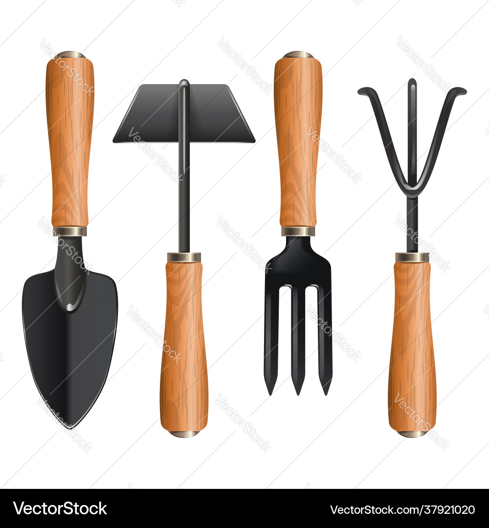 Mini gardening tools Royalty Free Vector Image