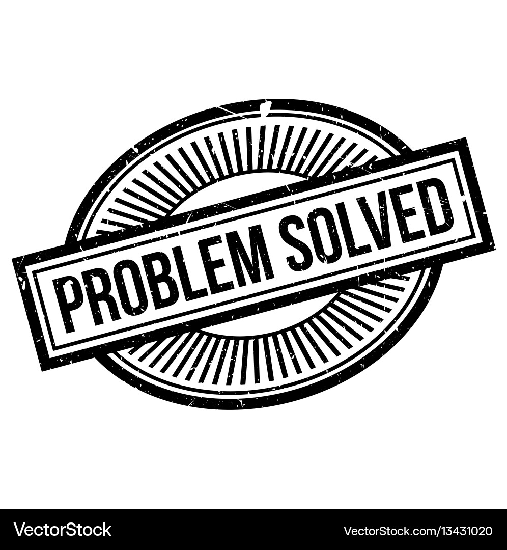 Problem solved rubber stamp Royalty Free Vector Image Problem solved rubber stamp Royalty Free Vector Image