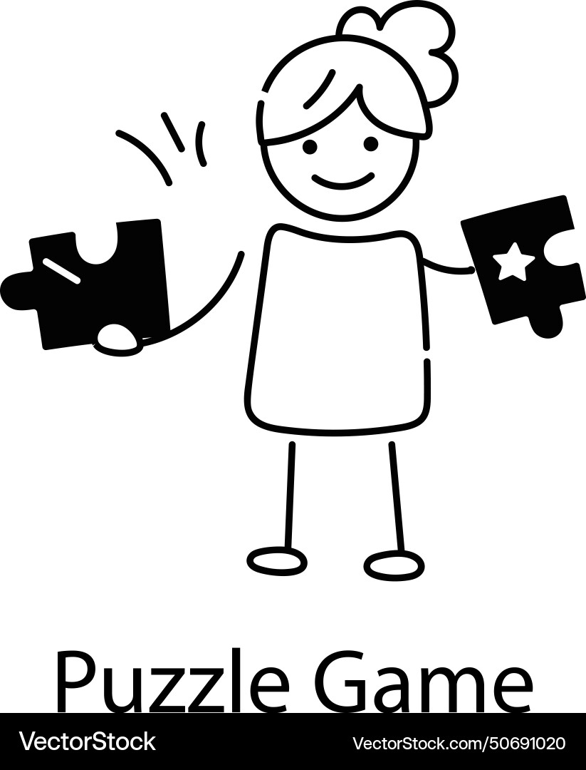Puzzle game Royalty Free Vector Image - VectorStock
