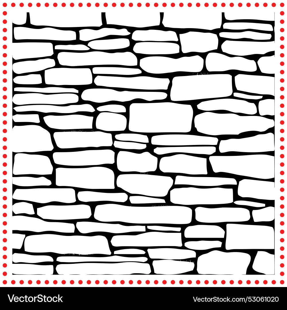 Realistic stone masonry texture great Royalty Free Vector