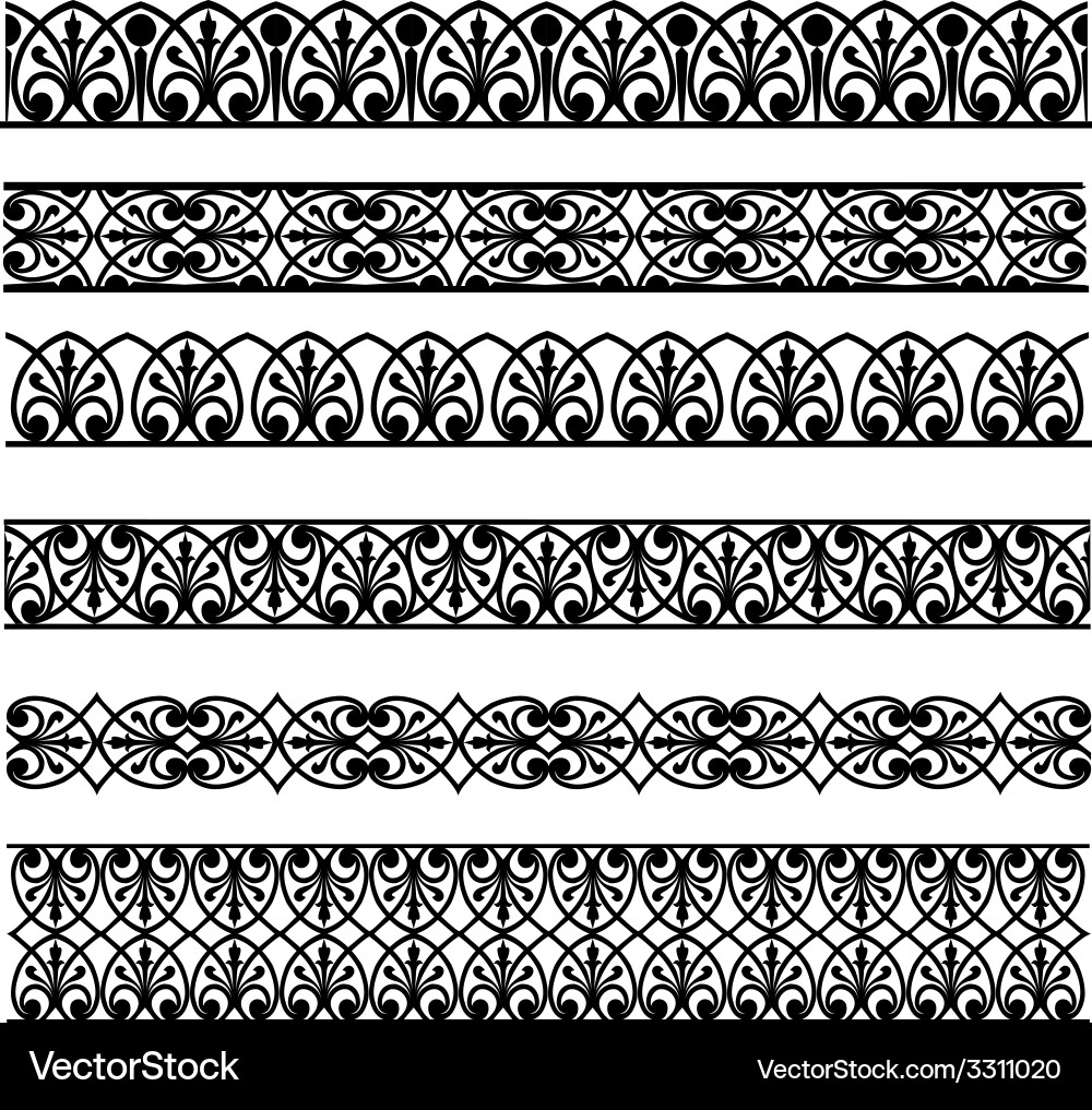 Set borders Royalty Free Vector Image - VectorStock