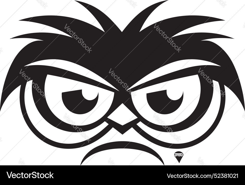 Animated anger emblematic representation of angry Vector Image