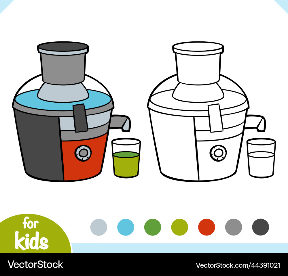 Coloring book juice extractor black and white Vector Image
