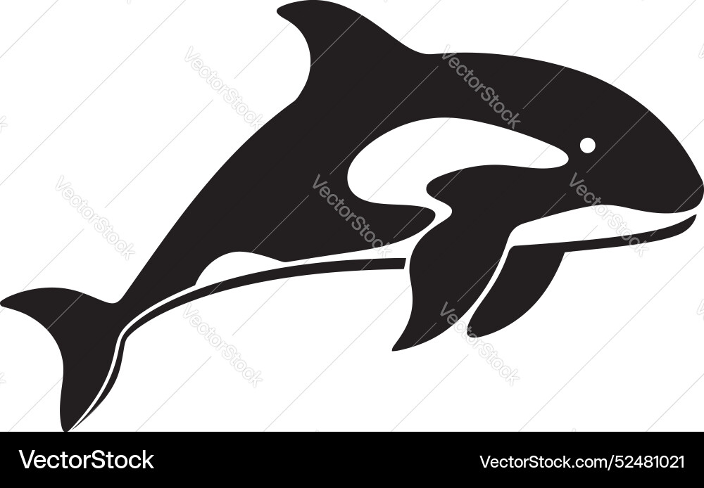 Darling dolphin defender sweet orca icon playful Vector Image