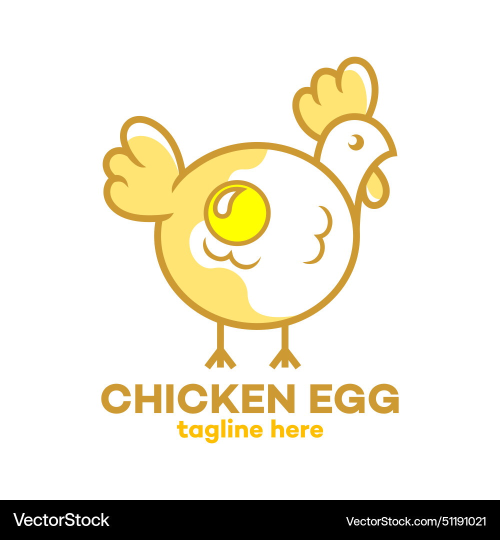 Modern cute chicken logo Royalty Free Vector Image