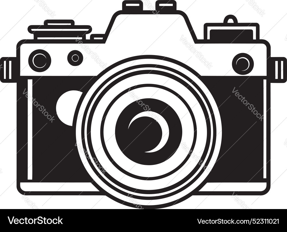 Sketching the future camera line art design Vector Image