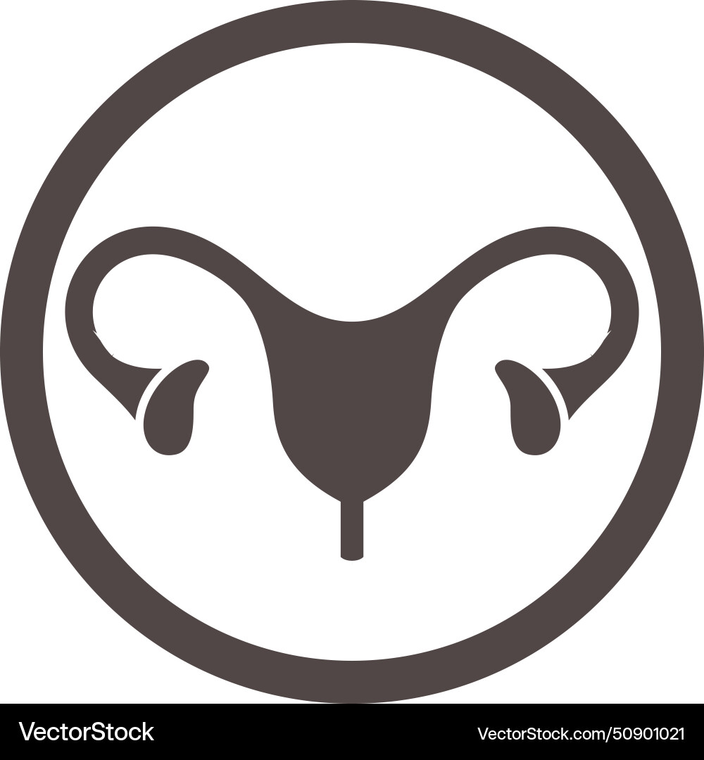 Uterus icon woman reproductive system medical Vector Image