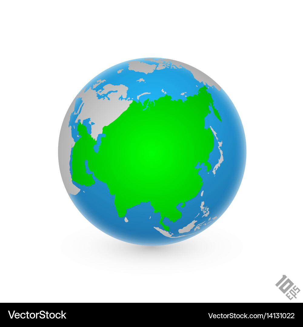 Continent asia Royalty Free Vector Image - VectorStock