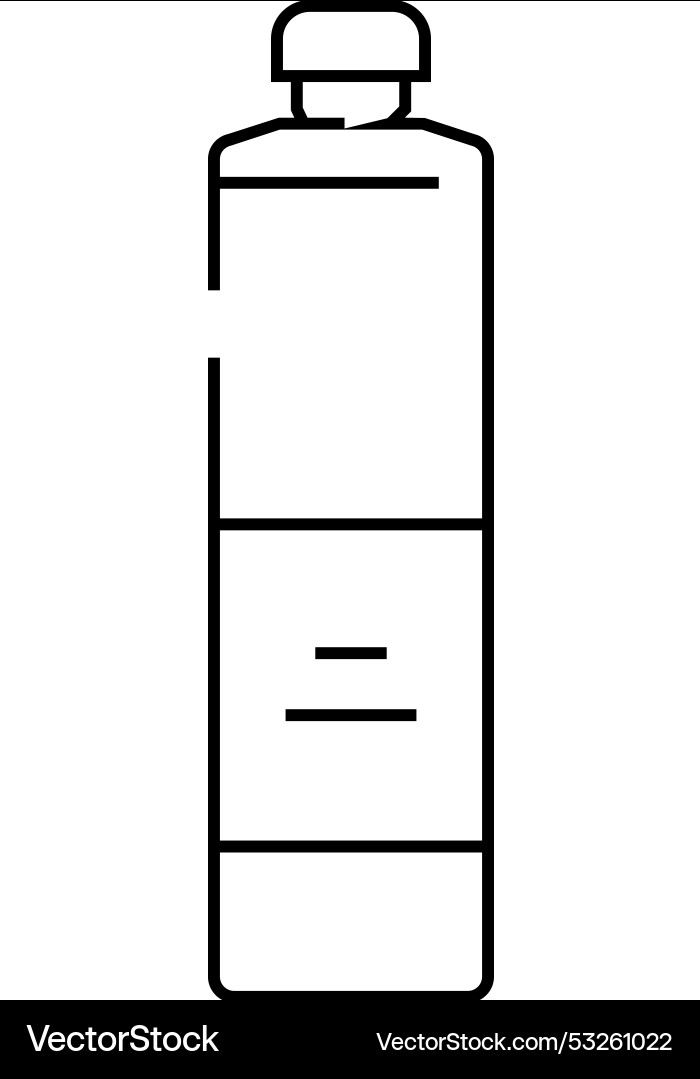 Drink water plastic bottle line icon Royalty Free Vector