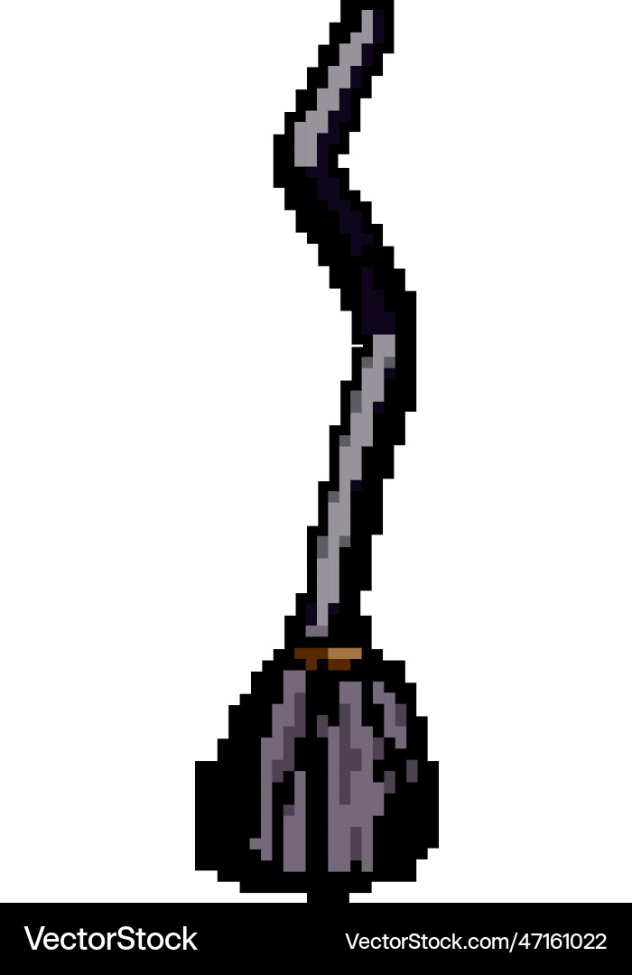 Magic witch broom game pixel art Royalty Free Vector Image