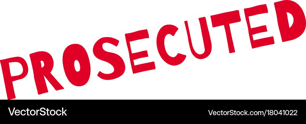 Prosecuted rubber stamp Royalty Free Vector Image