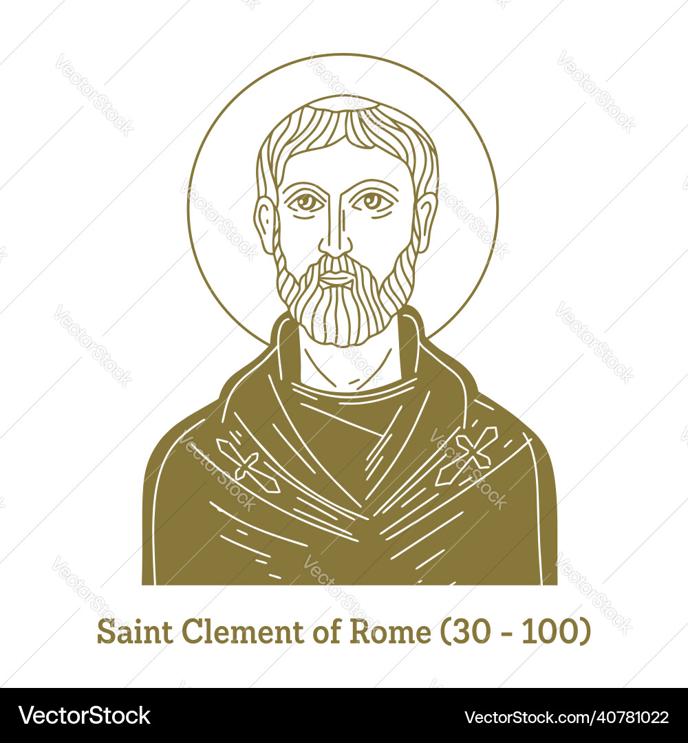 Saint clement of rome Royalty Free Vector Image