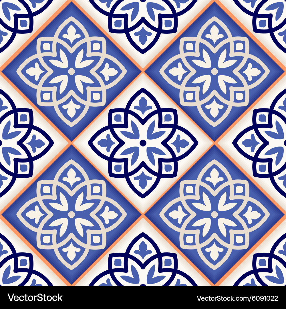 Seamless moroccan tiles Royalty Free Vector Image