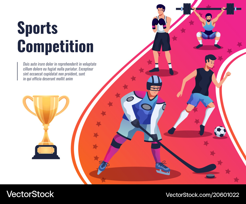 Sports competition background Royalty Free Vector Image