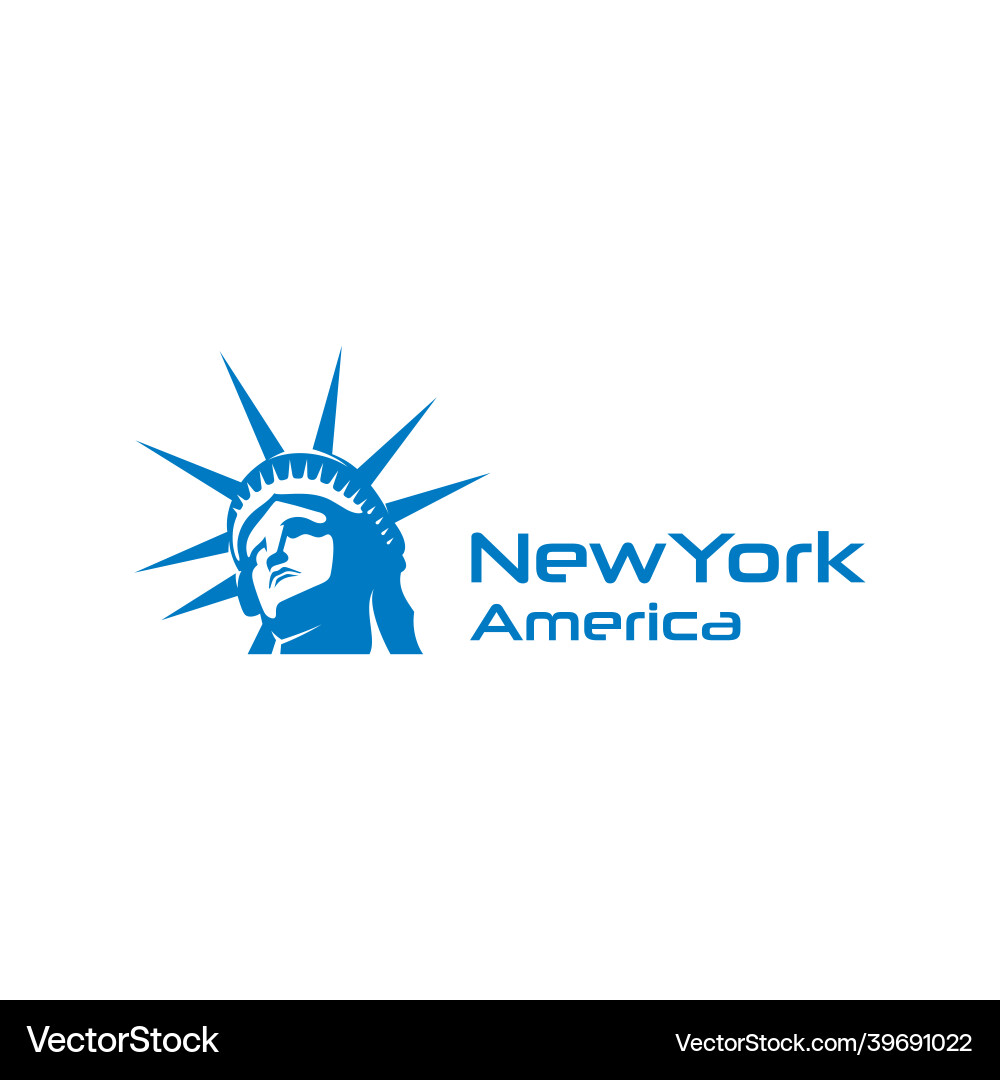 Statue of liberty logo design template Royalty Free Vector