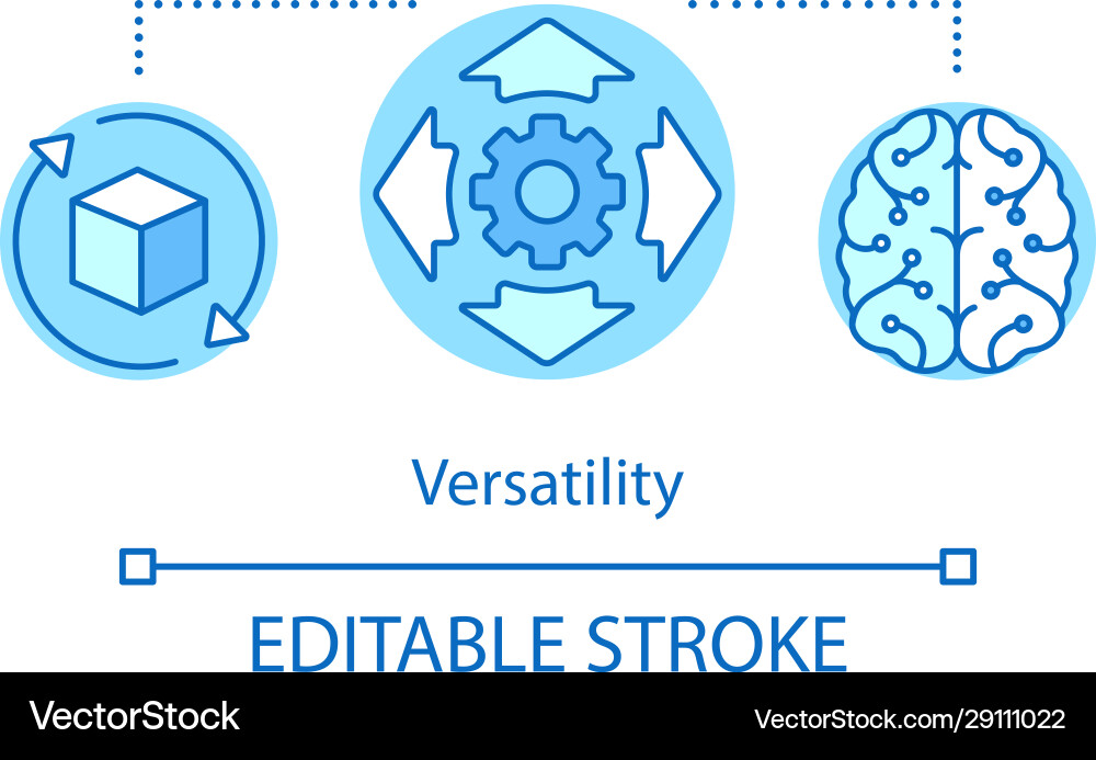 Versatility advantage concept icon Royalty Free Vector Image