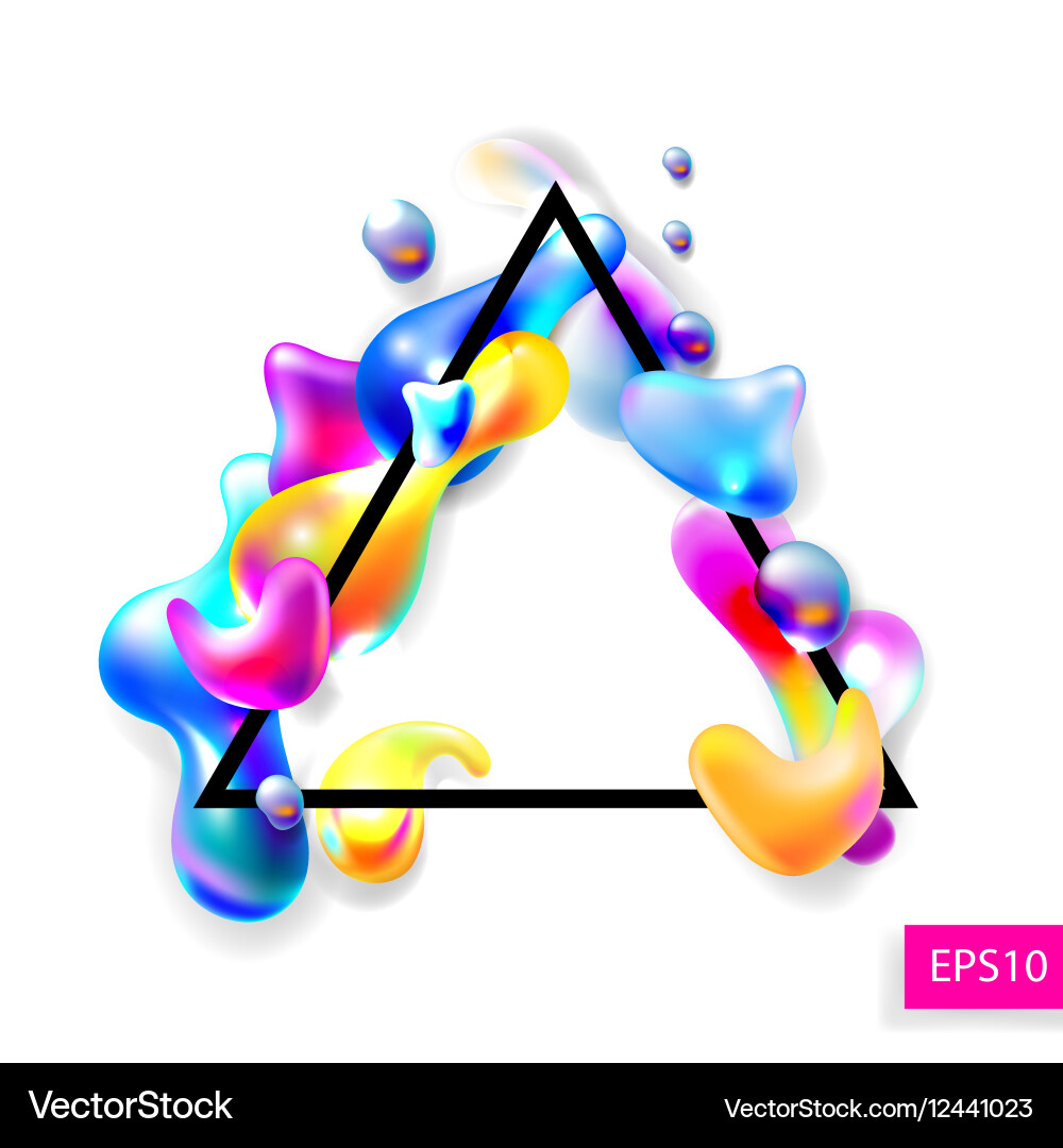 Abstract bright colorful plasma drops shapes Vector Image