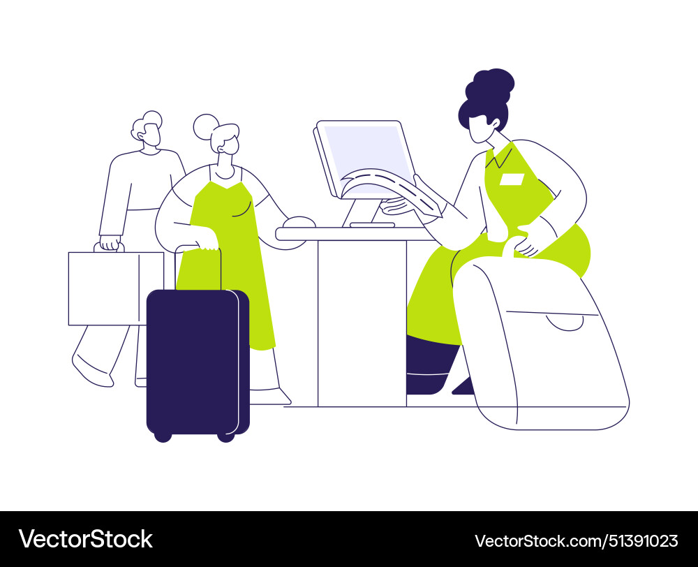 Baggage drop abstract concept – Royalty-Free Vector | VectorStock