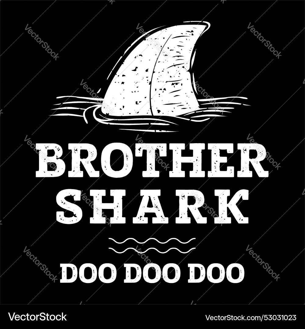 Brother shark Royalty Free Vector Image - VectorStock