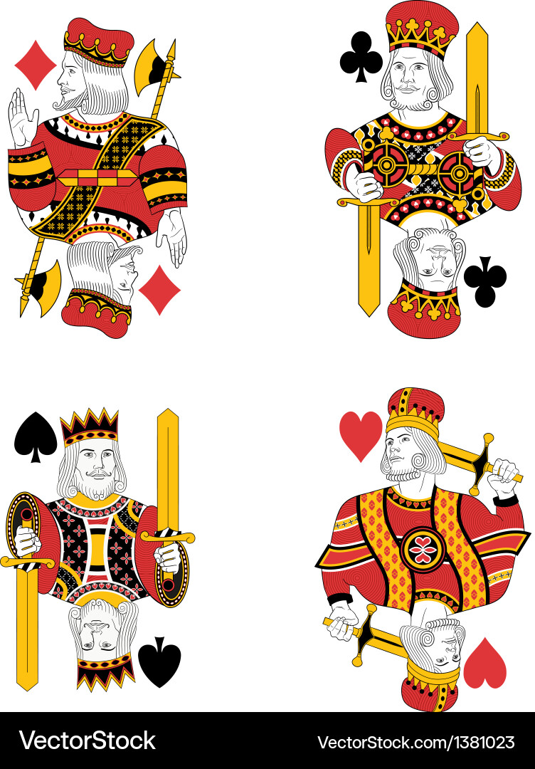 Four kings Royalty Free Vector Image - VectorStock