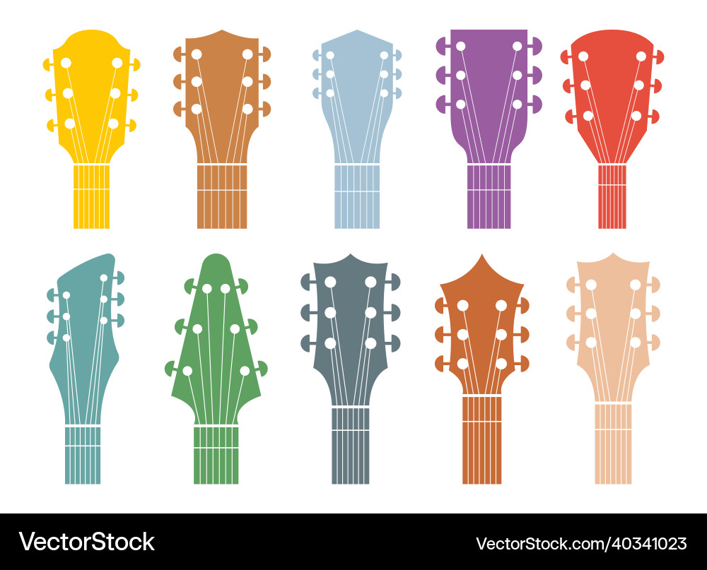 Guitar head design isolated on white background Vector Image