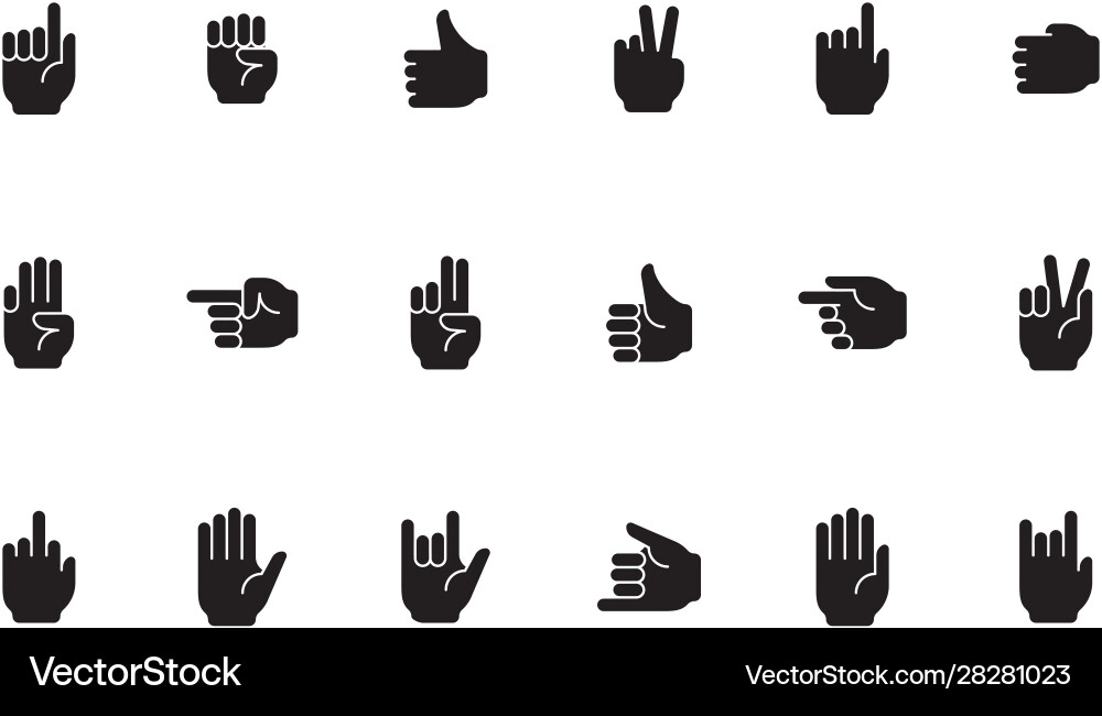 Human Hand Gestures & Signs Royalty Free Vector Image